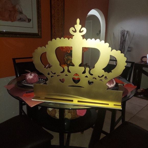 Party Supplies | Gold Pvc Crown Centerpiece Table Decor Prop Royalty ...
